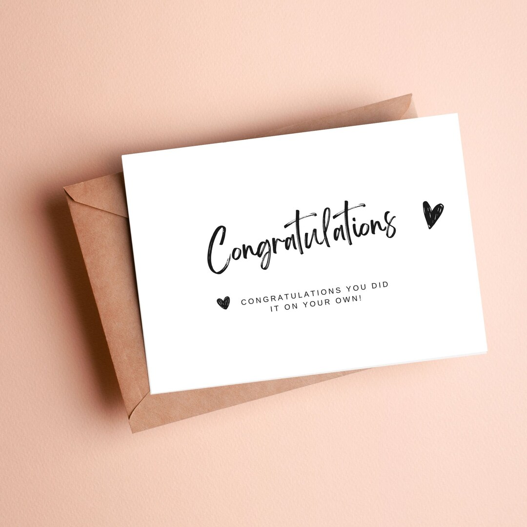 Personalised Congratulations Card, Congratulations Card, Personalised ...
