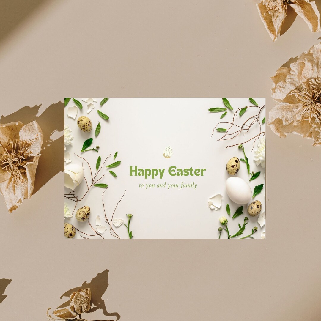 Easter Day Card Printable Card Happy Easter Card Spring Card Easter ...