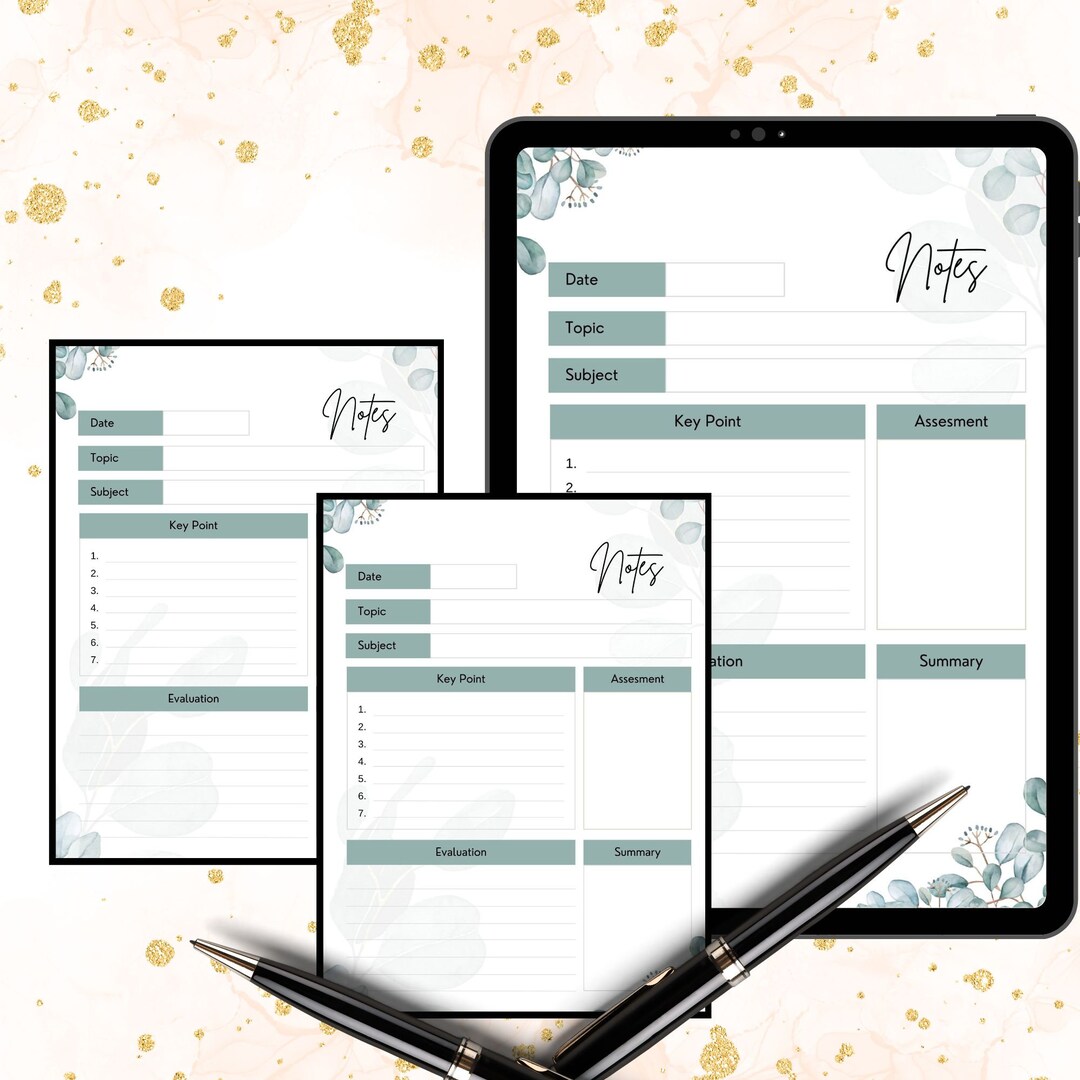 Printable Papernote Note Pages Printable Lined Notes Note Taking Letter ...