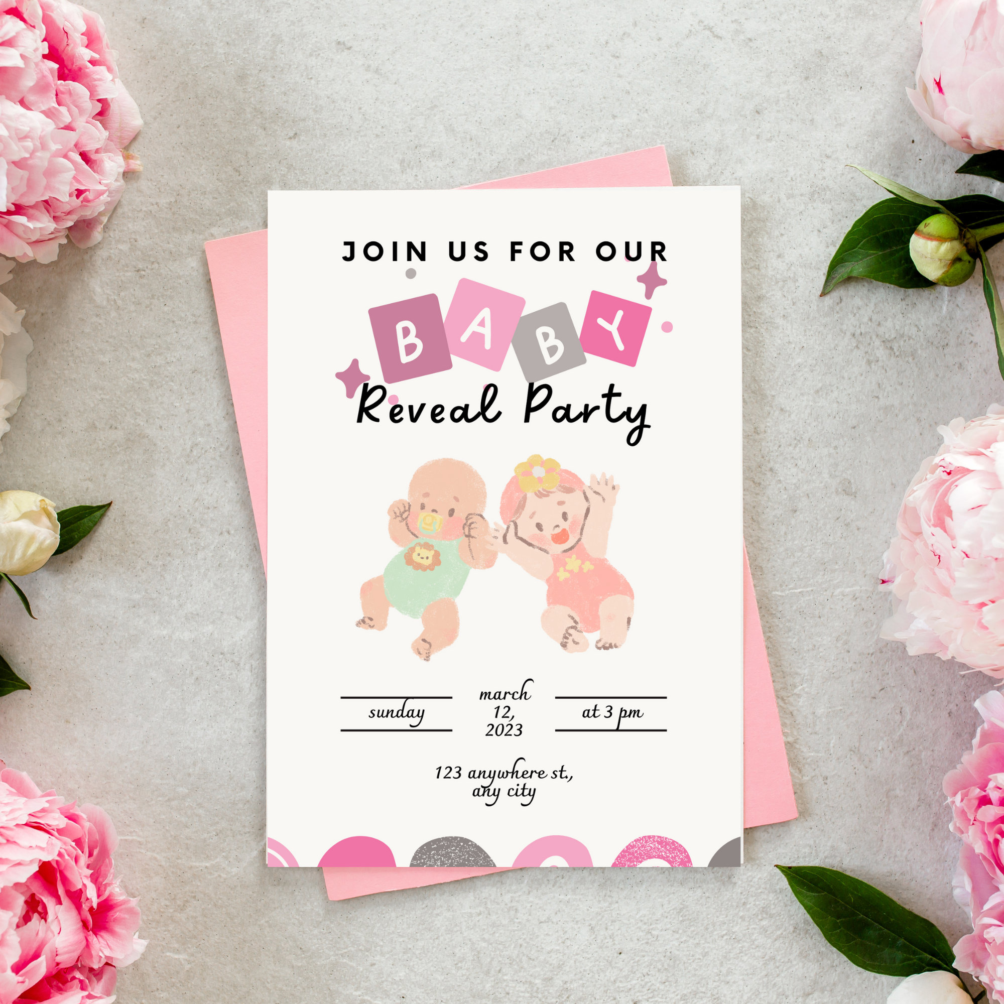 Gender Reveal Card, Boy or Girl Reveal Card, Editable Reveal Card - Etsy