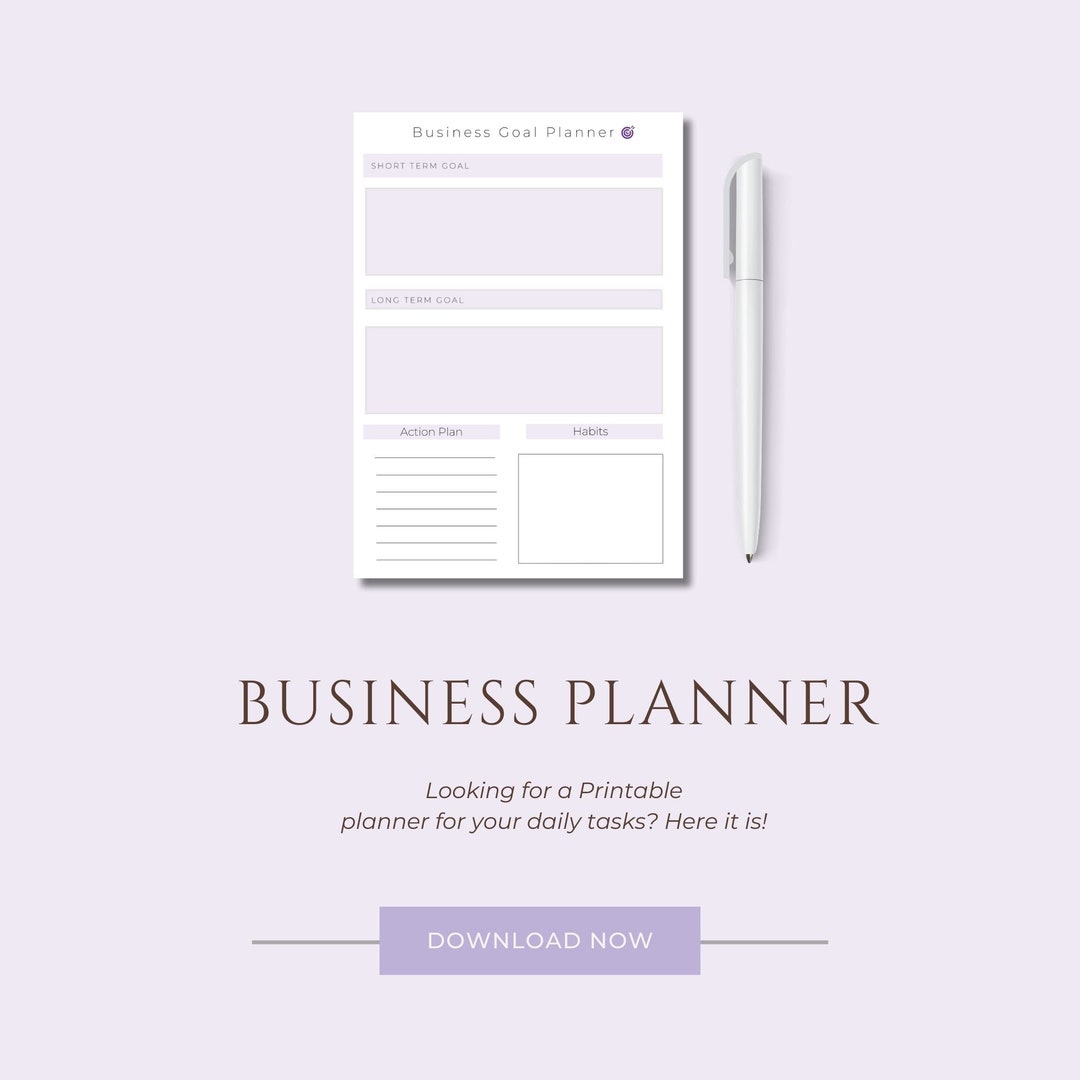 Business Planner Printable | Business Planner PDF | Business Planning ...