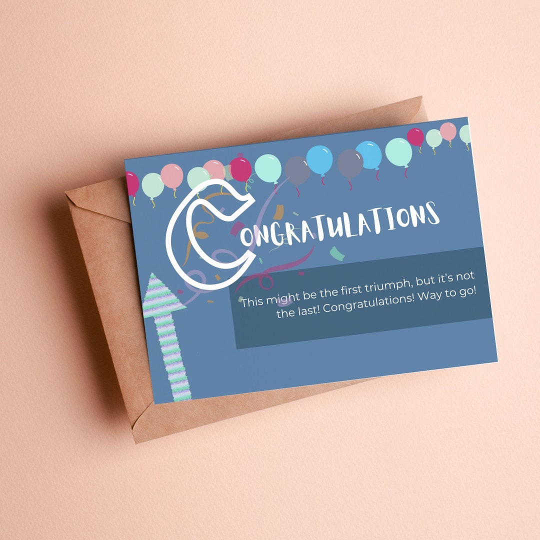 Personalised Congratulations Card, Congratulations Card, Personalised ...