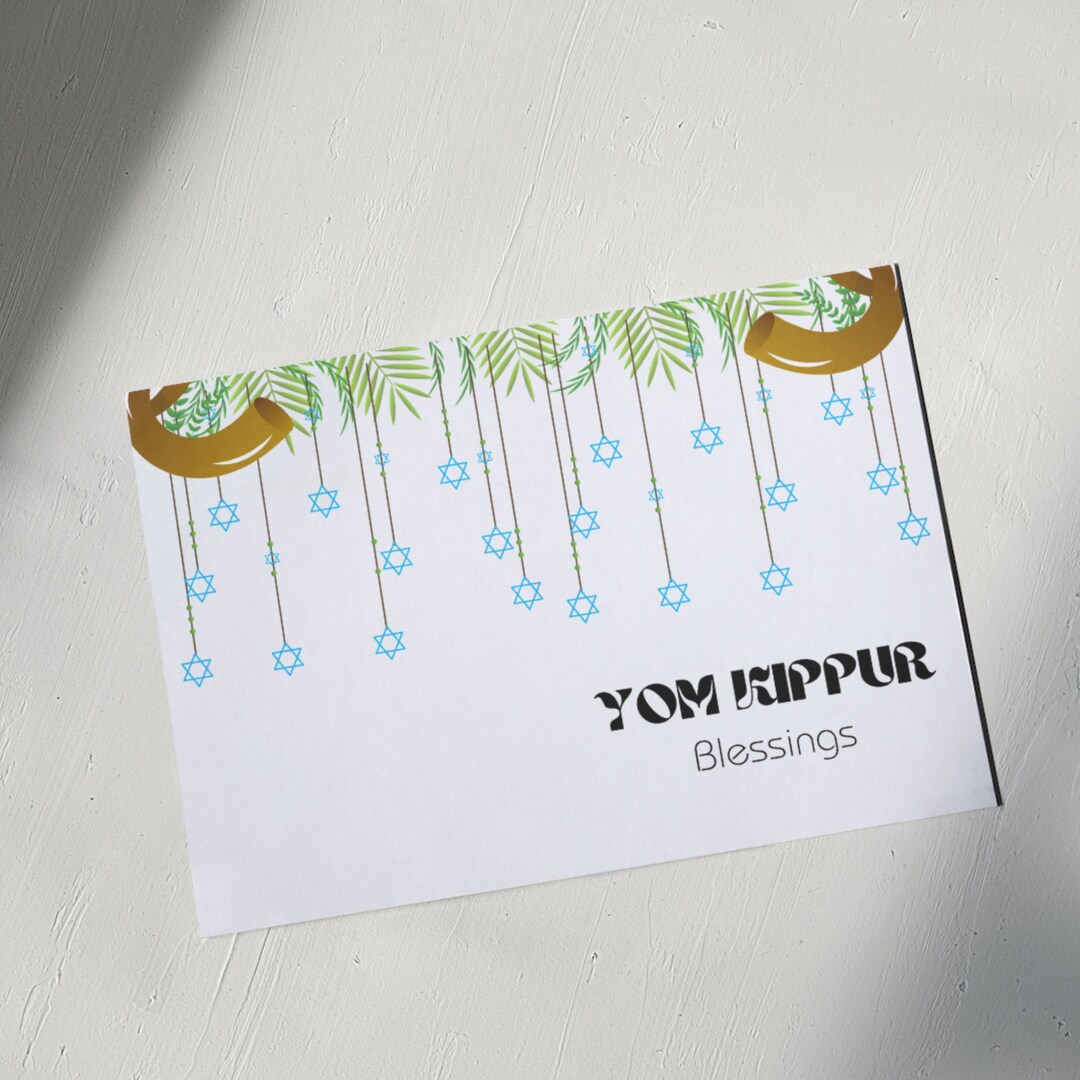 Yom Kippur Printable Invite/wish Card - Printable Yom Kippur Printable ...