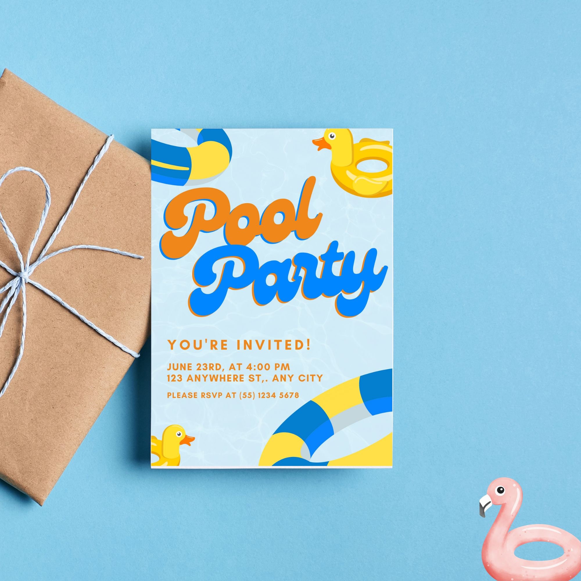 Editable Pool Party Card Printable Pool Party Card Editable - Etsy