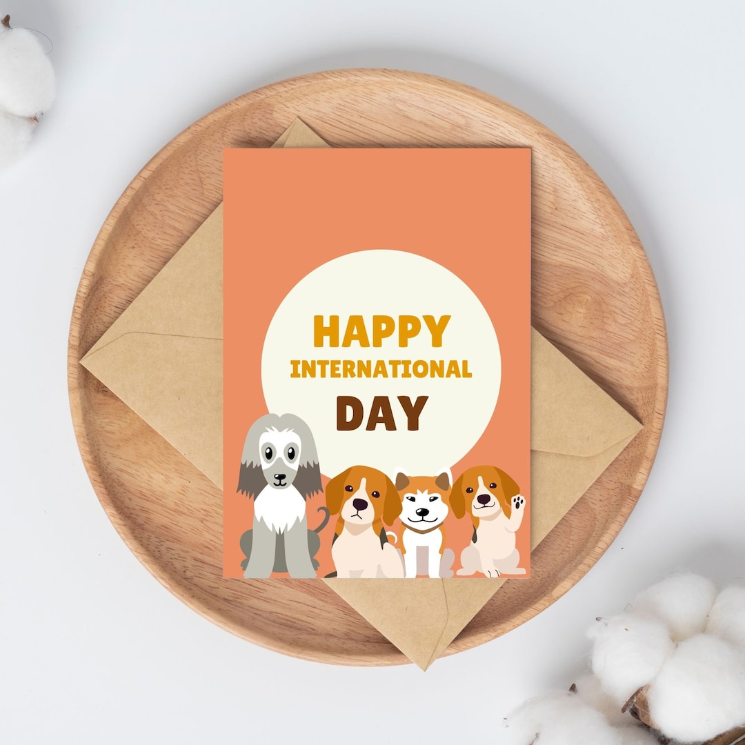 International Pet Day Printable Card, Printable Card for Pets, Pet ...