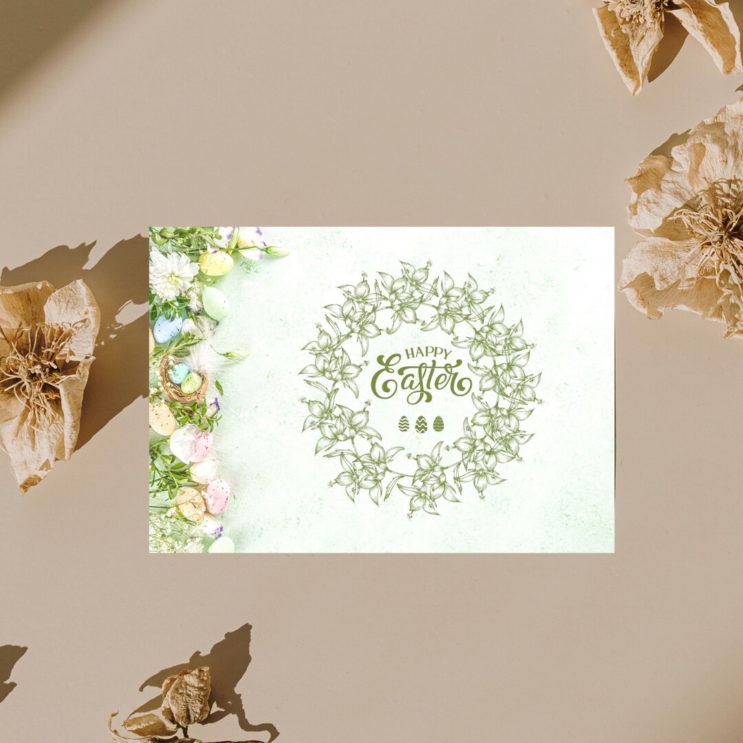 Easter Day Card | Printable Card | Happy Easter Card | Spring Card ...