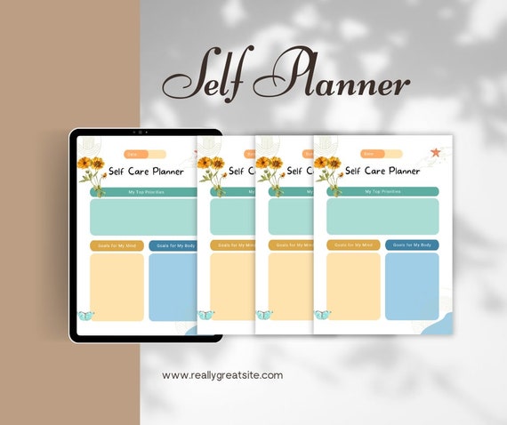 Self-Care Planner Checklist for Daily well-being, Self-love daily ...