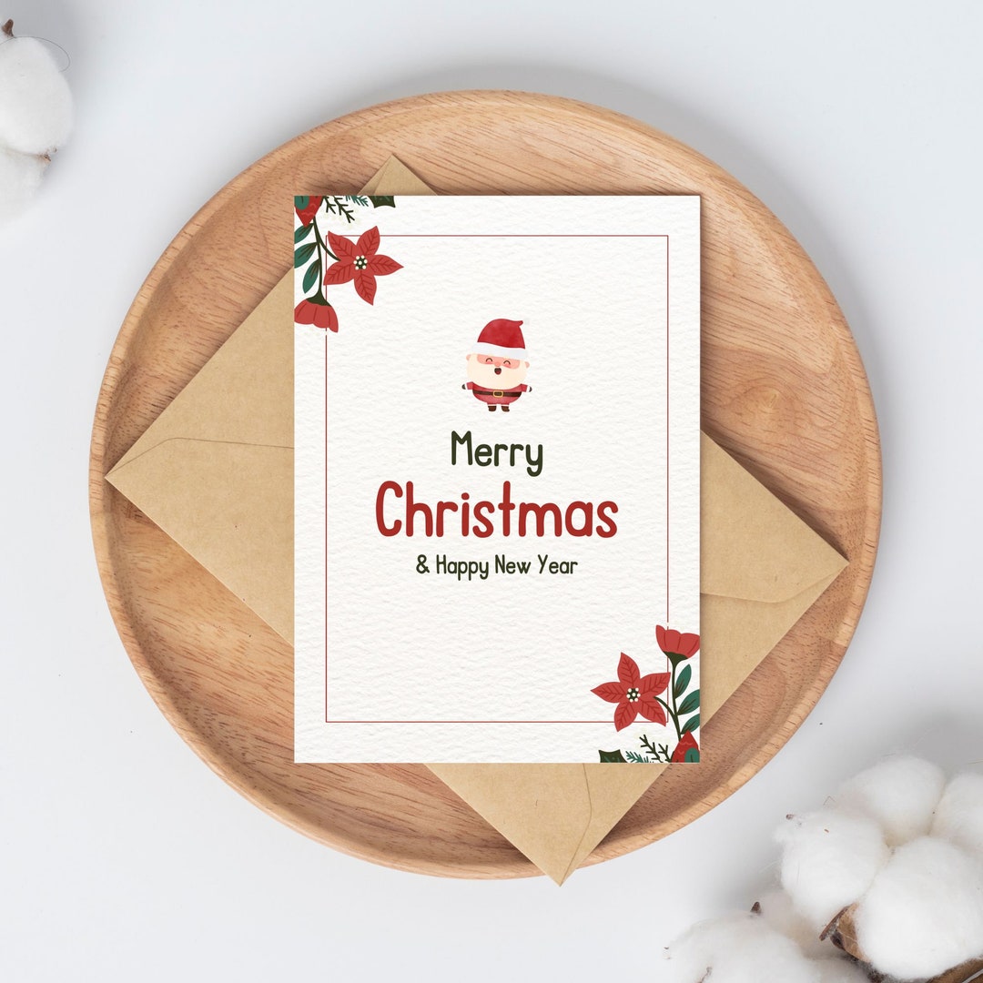 Christmas Card, Printable Card for Christmas, Instant Download, Pdf ...