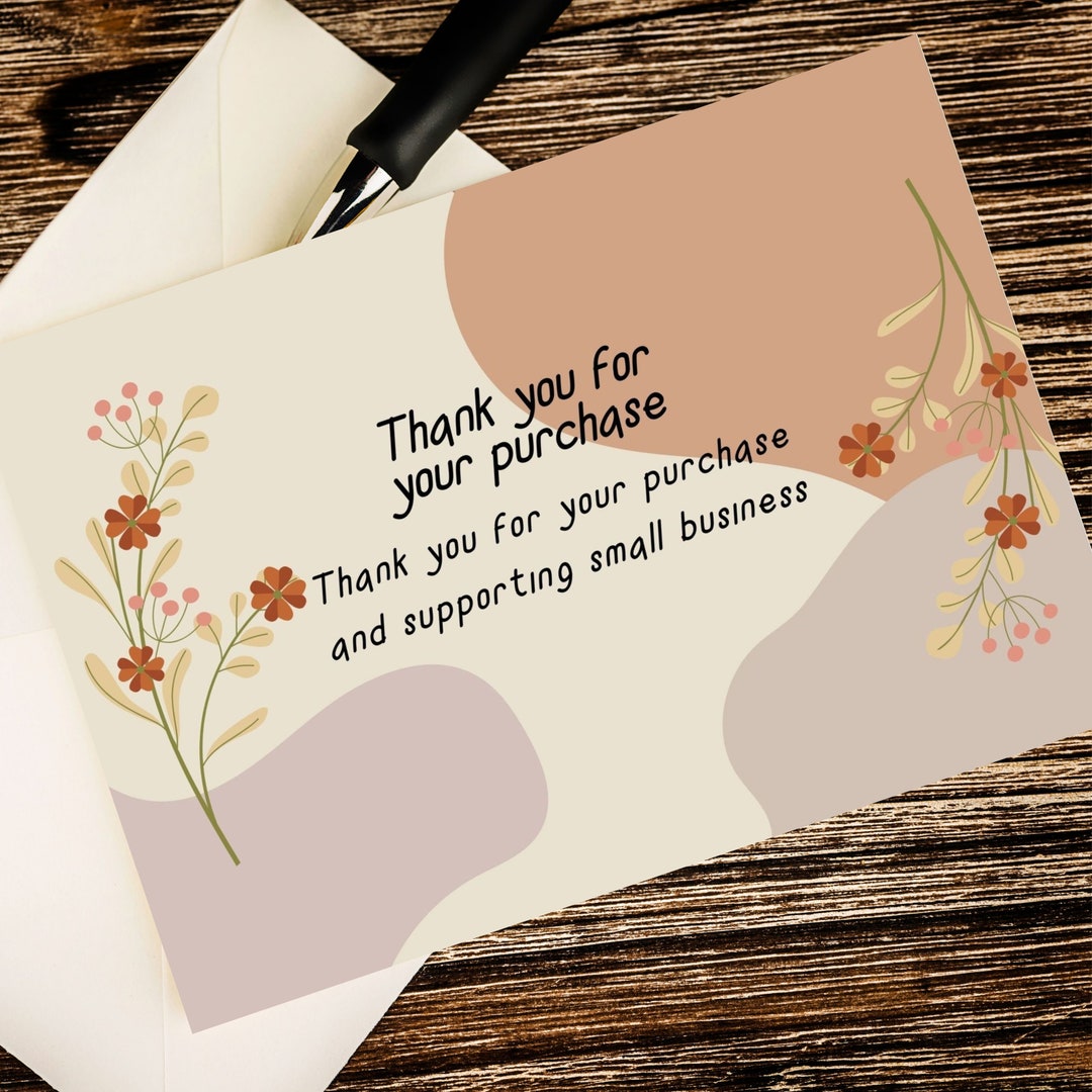 Printable Thank You Cards, Thank You Printable, Modern Thank You, Small ...