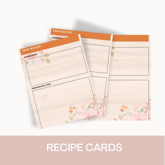 Printable recipe page | printable recipe | recipe card pdf | easy to ...