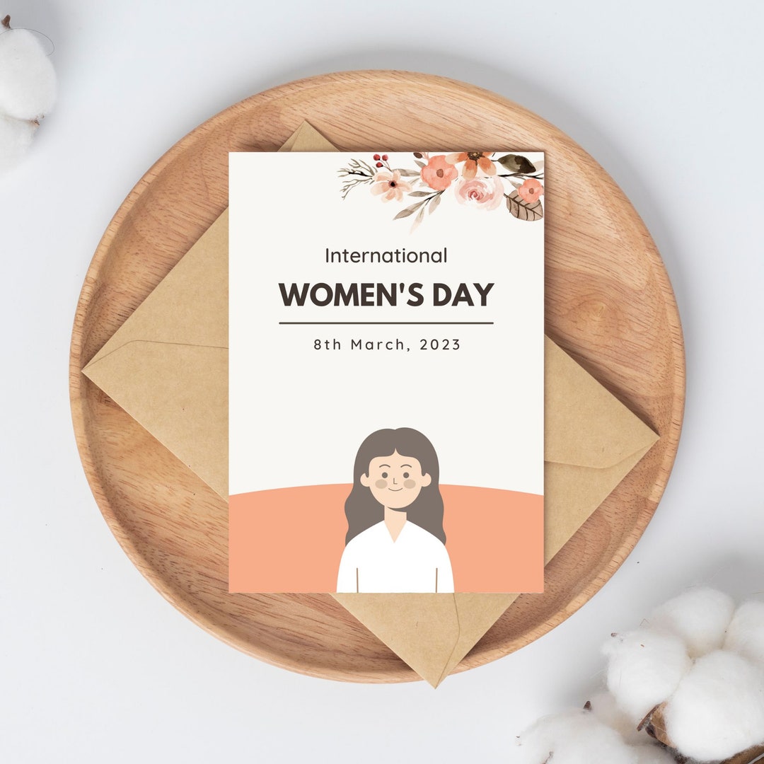 Happy Women International Day Card, Printable Women Day Card ...