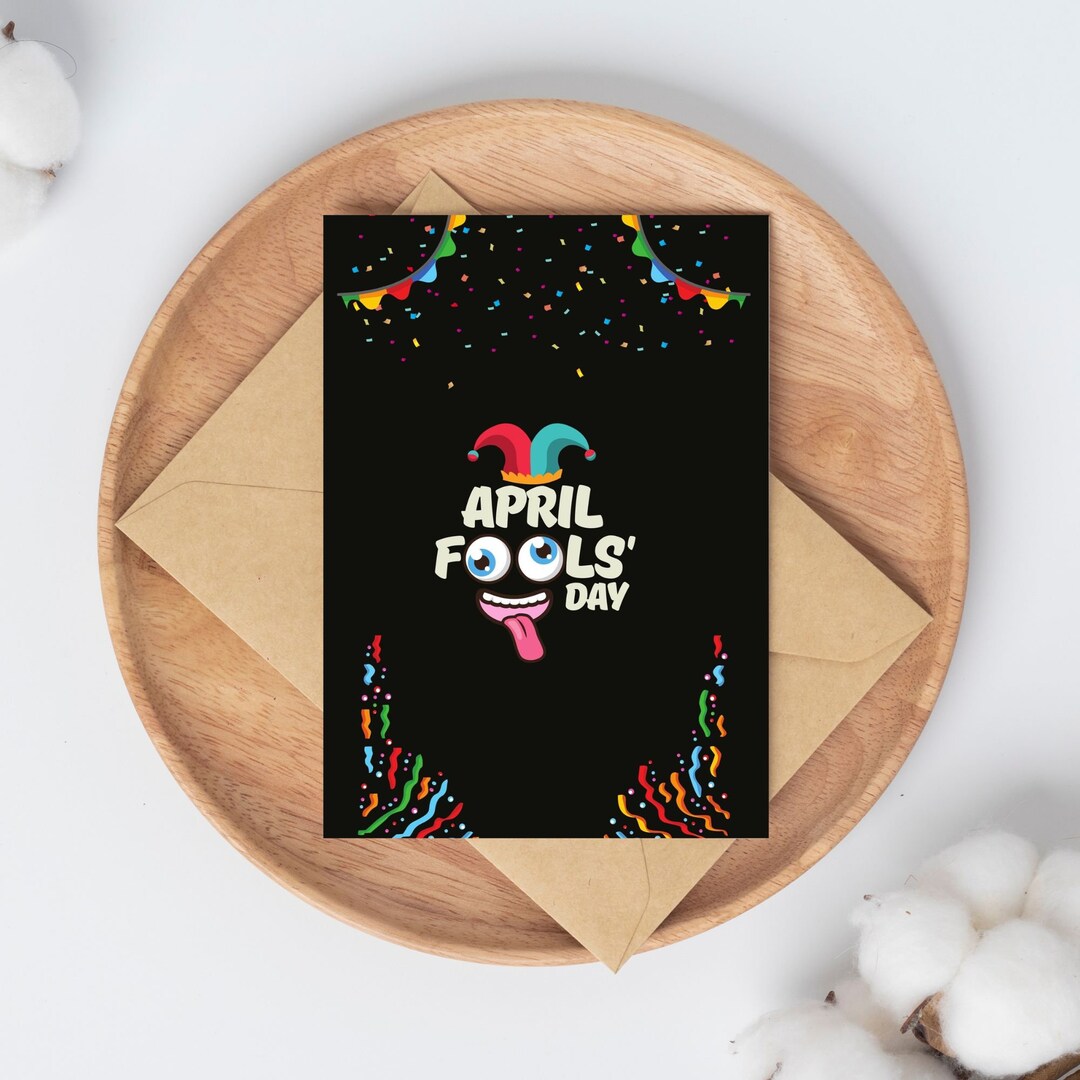 April Fool's Day Card, Printable Clown Day Card, April Fool Day Card - Etsy