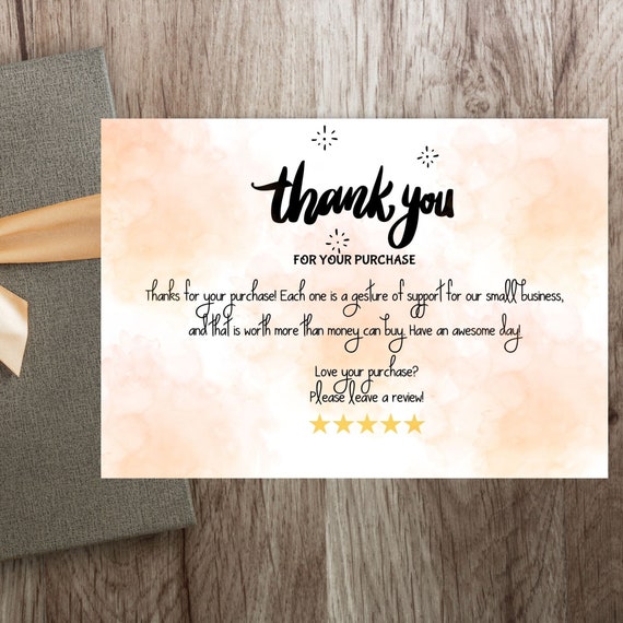 Printable Thank you cards, thank you printable, modern thank you, small business thank you cards ...