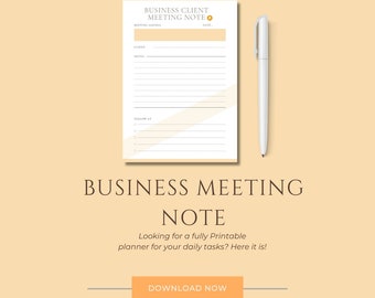 One-on-one Meeting Notes Printable, Meeting Agenda, Minutes, Business ...