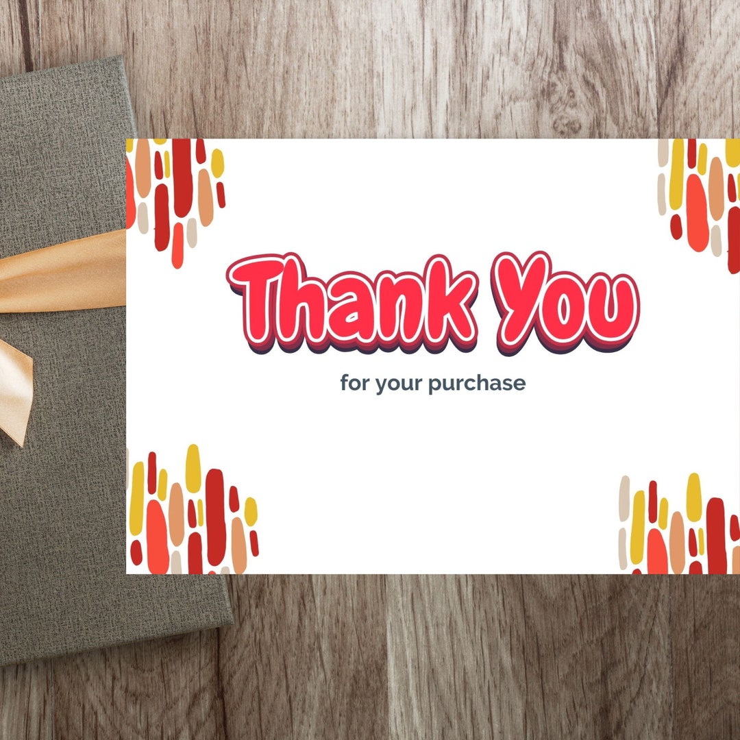 Printable Thank You Cards, Thank You Printable, Modern Thank You, Small ...