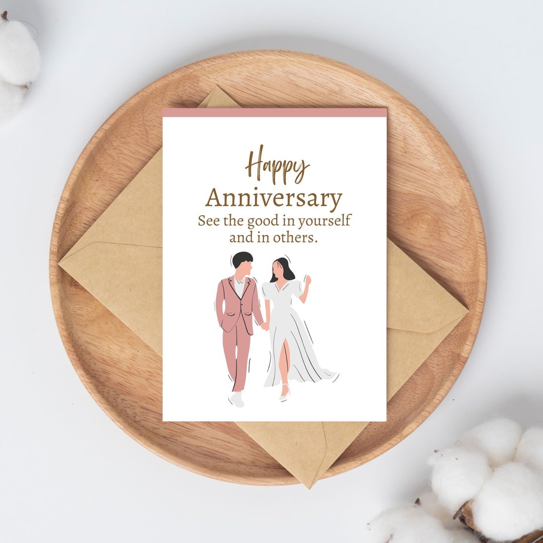 Happy Anniversary Card Printable Wedding Card - Etsy