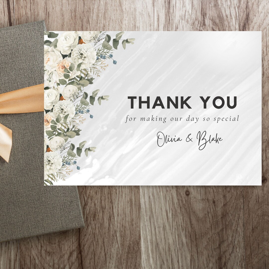 Printable Thank You Cards, Thank You Printable, Modern Thank You ...