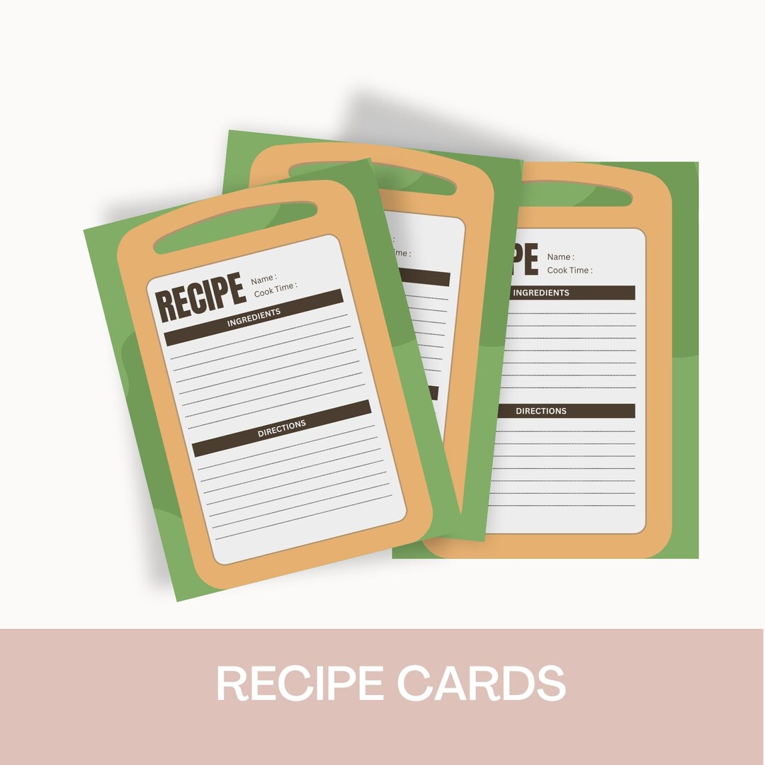 Printable Recipe Page Printable Recipe Recipe Card Pdf Easy to Use ...