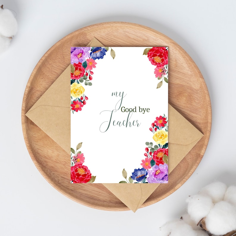 Thank You for Being A Teacher, Teachers Farewell Card, Best Teacher ...