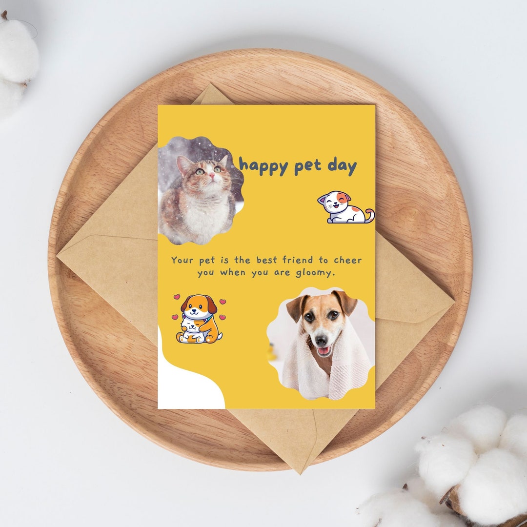 International Pet Day Printable Card, Printable Card for Pets, Pet ...