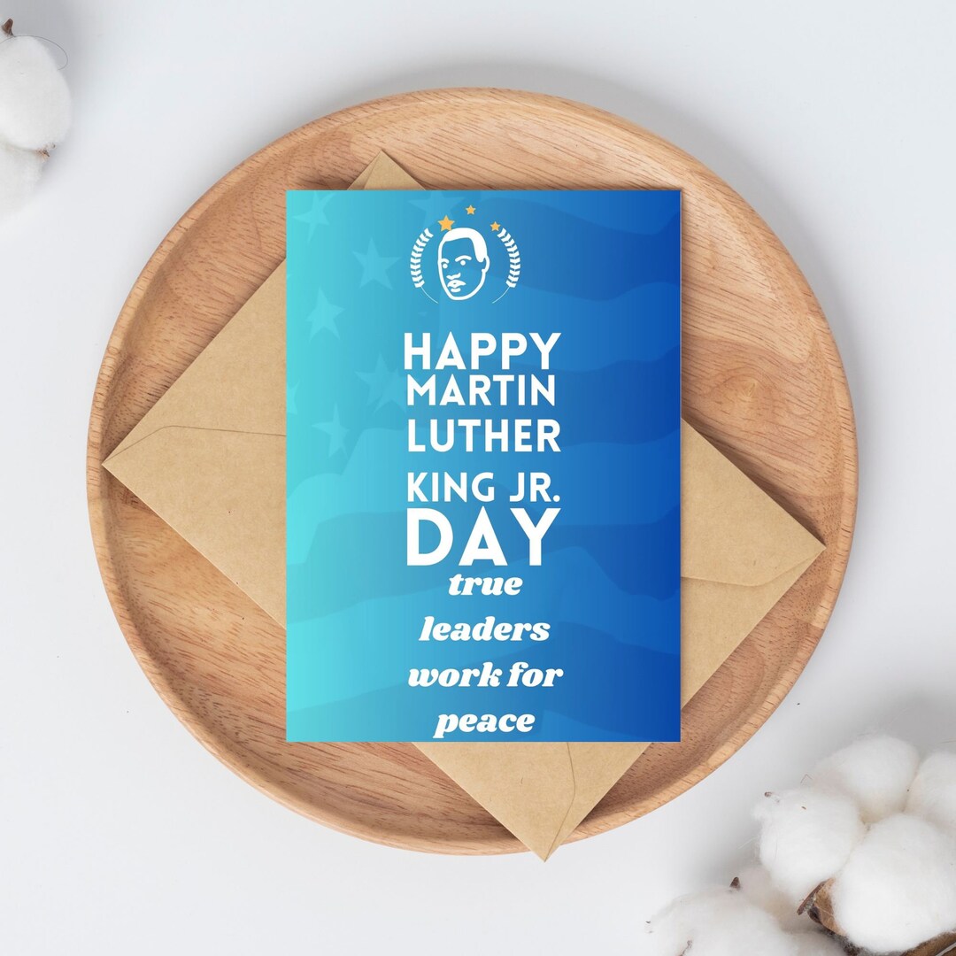 Martin Luther King Card, Printable Martin Luther King Car, A4, Print on ...