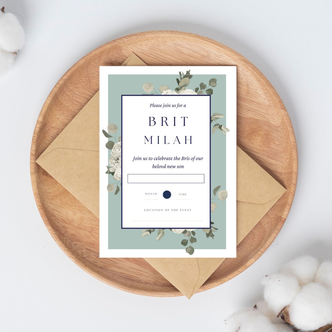 Brit Milah Card - Etsy