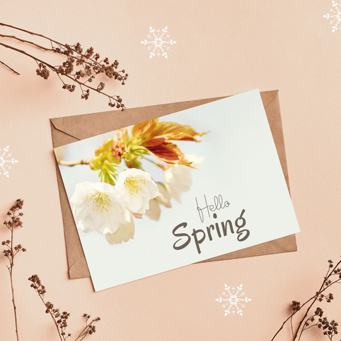 Printable Hello Spring Card, Welcome to Spring, A Not Easter, Spring ...
