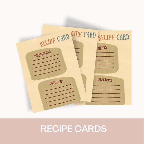 Printable recipe page | printable recipe | recipe card pdf | easy to ...
