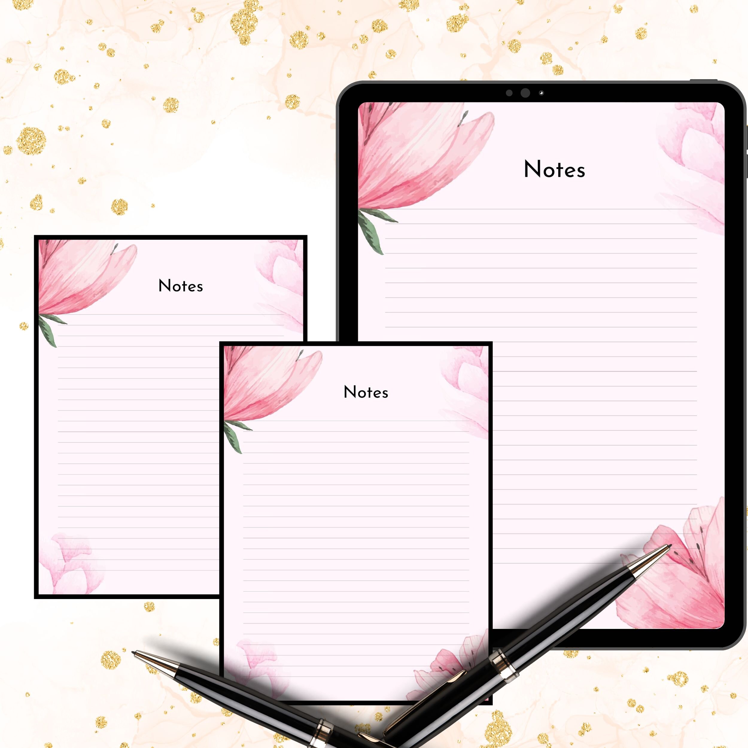 Printable Papernote Note Pages Printable Lined Notes Note Taking Letter ...