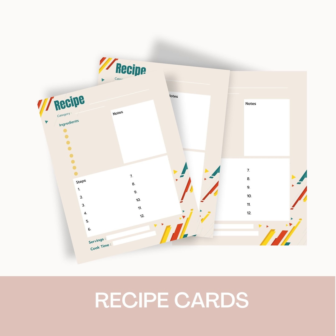 Printable Recipe Page Printable Recipe Recipe Card Pdf Easy to Use ...