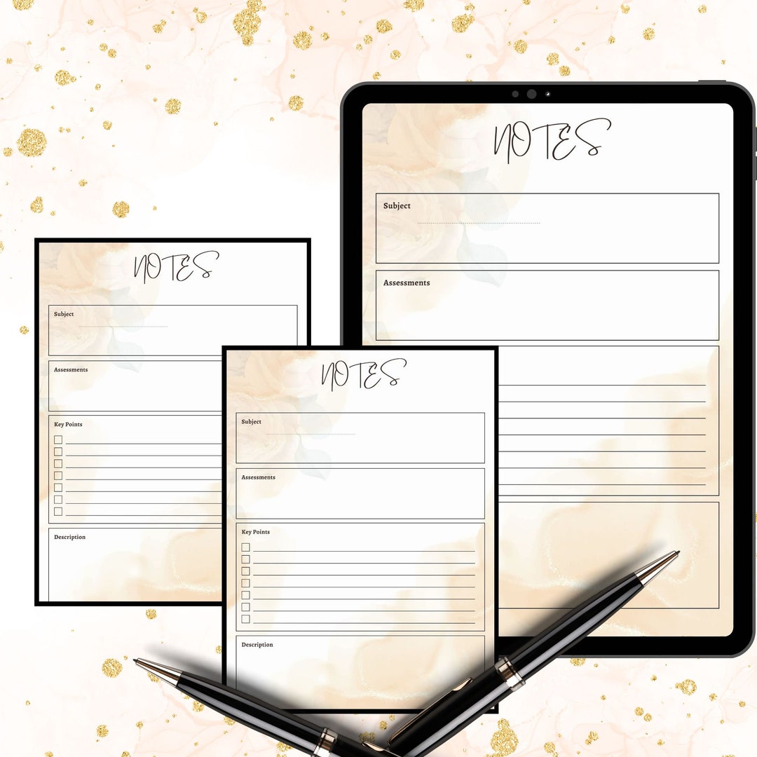 Nota de papel imprimible / páginas de notas imprimibles / notas rayadas ...