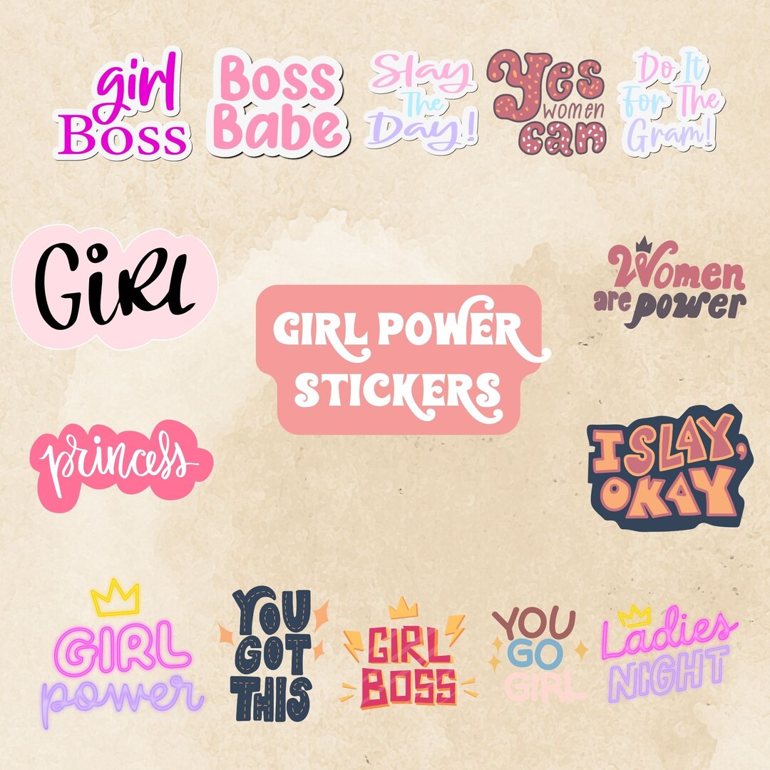 Girl Power Sticker Set Feminism Stickers/girl Power Stickers/gifts for ...