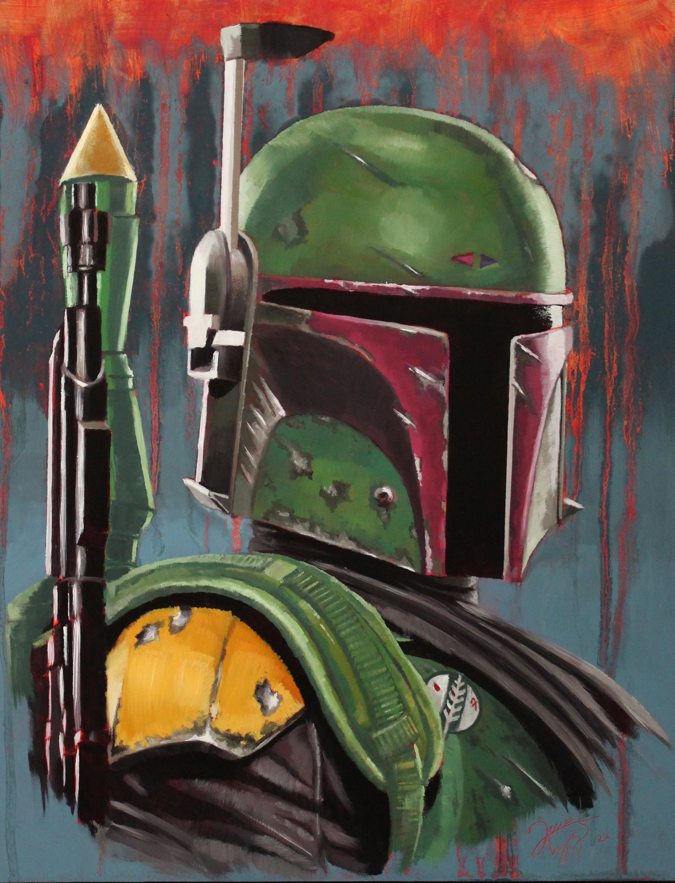 Boba Fett Oil Painting