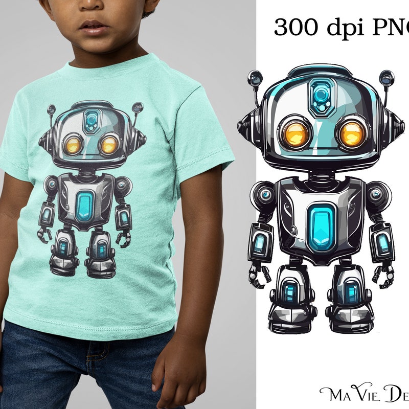 Robot T Shirt - Etsy