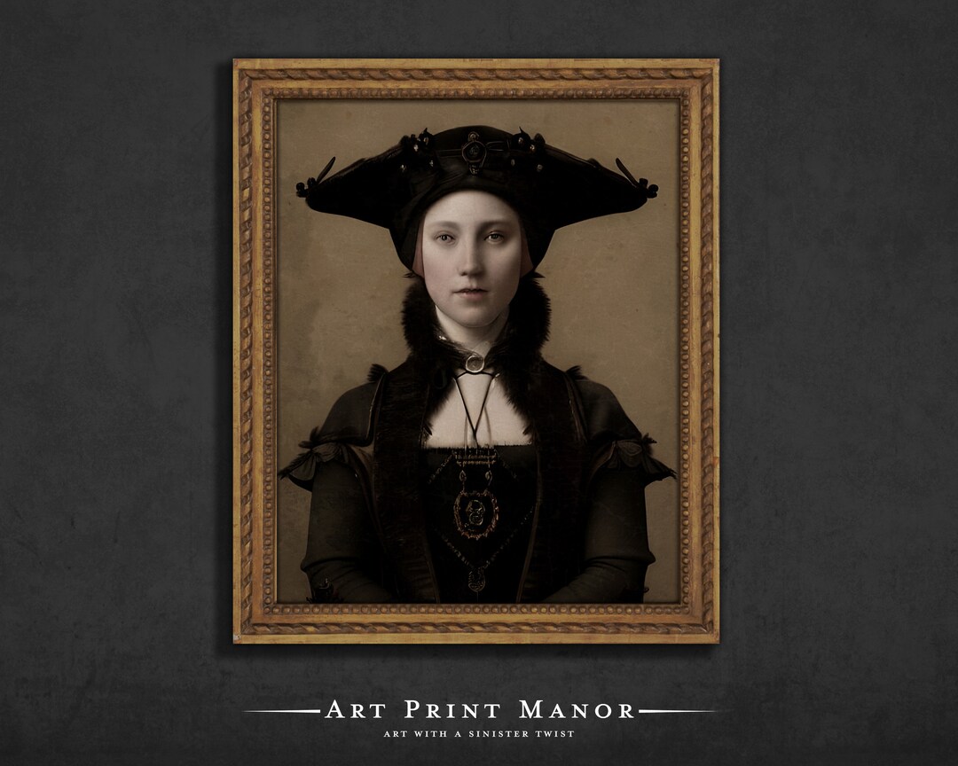 Portrait of A Beautiful Renaissance Woman Digital Art Print P9 - Etsy