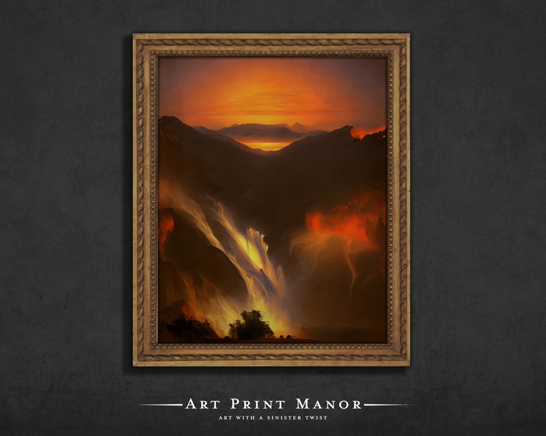 Hellscape Landscape Moody Wall Art Digital Print 16 X 20 and 8 X 10 ...