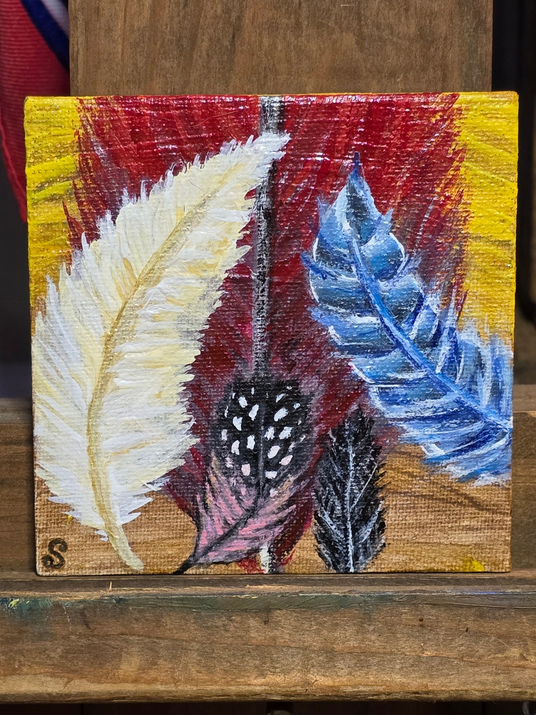 Feathers Painting - Etsy