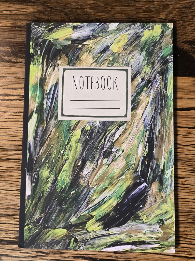 Green Abstract Notebook Kit - Etsy