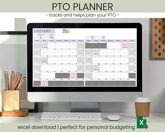 PTO Planner, Digital Planner, Scheduling Template, Vacation Planner - Etsy
