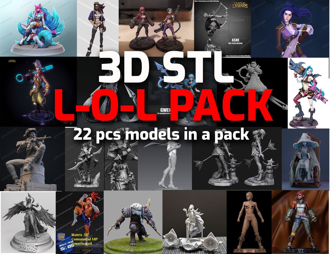 3D STL LOL Pack 22 Pcs Models in a Pack High Quality - Etsy Canada