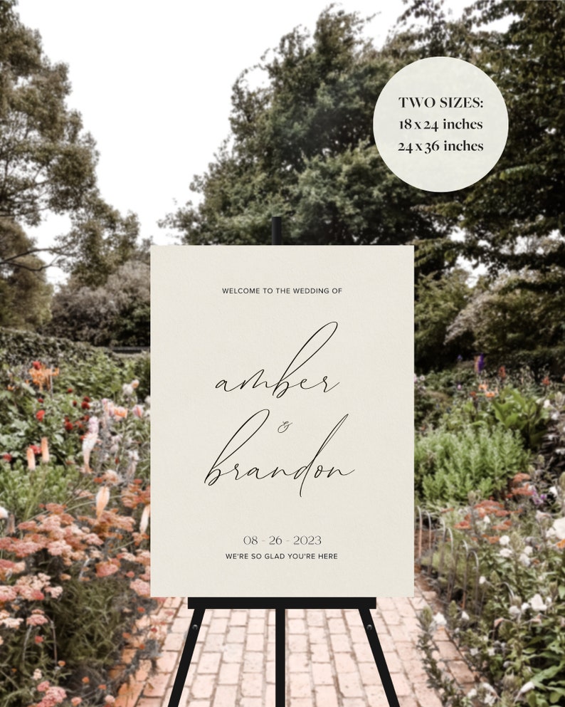 Editable Wedding Welcome Sign, Printable, Downloadable Sign Template ...