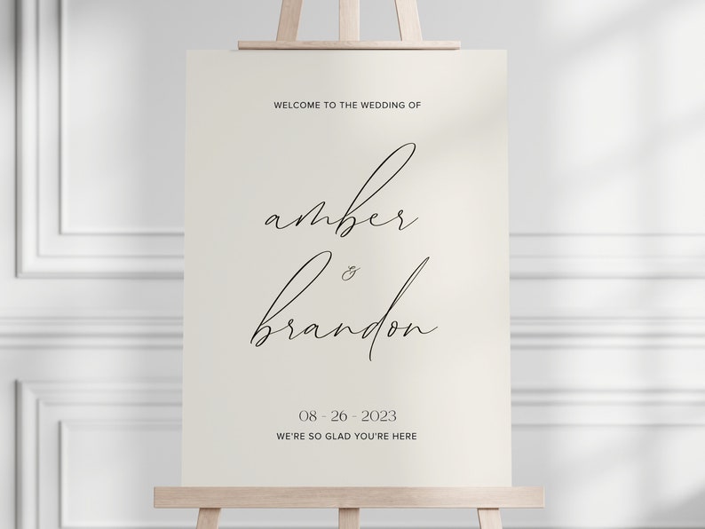 Editable Wedding Welcome Sign Printable Downloadable Sign - Etsy