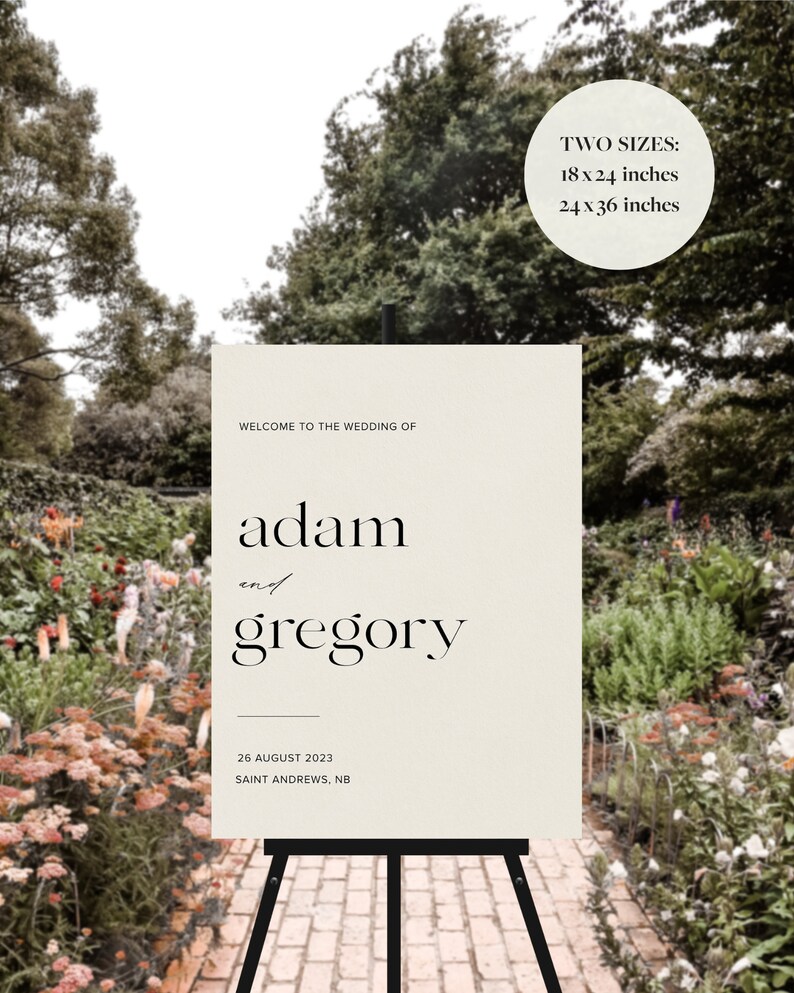 Editable Wedding Welcome Sign, Printable, Downloadable Sign Template ...