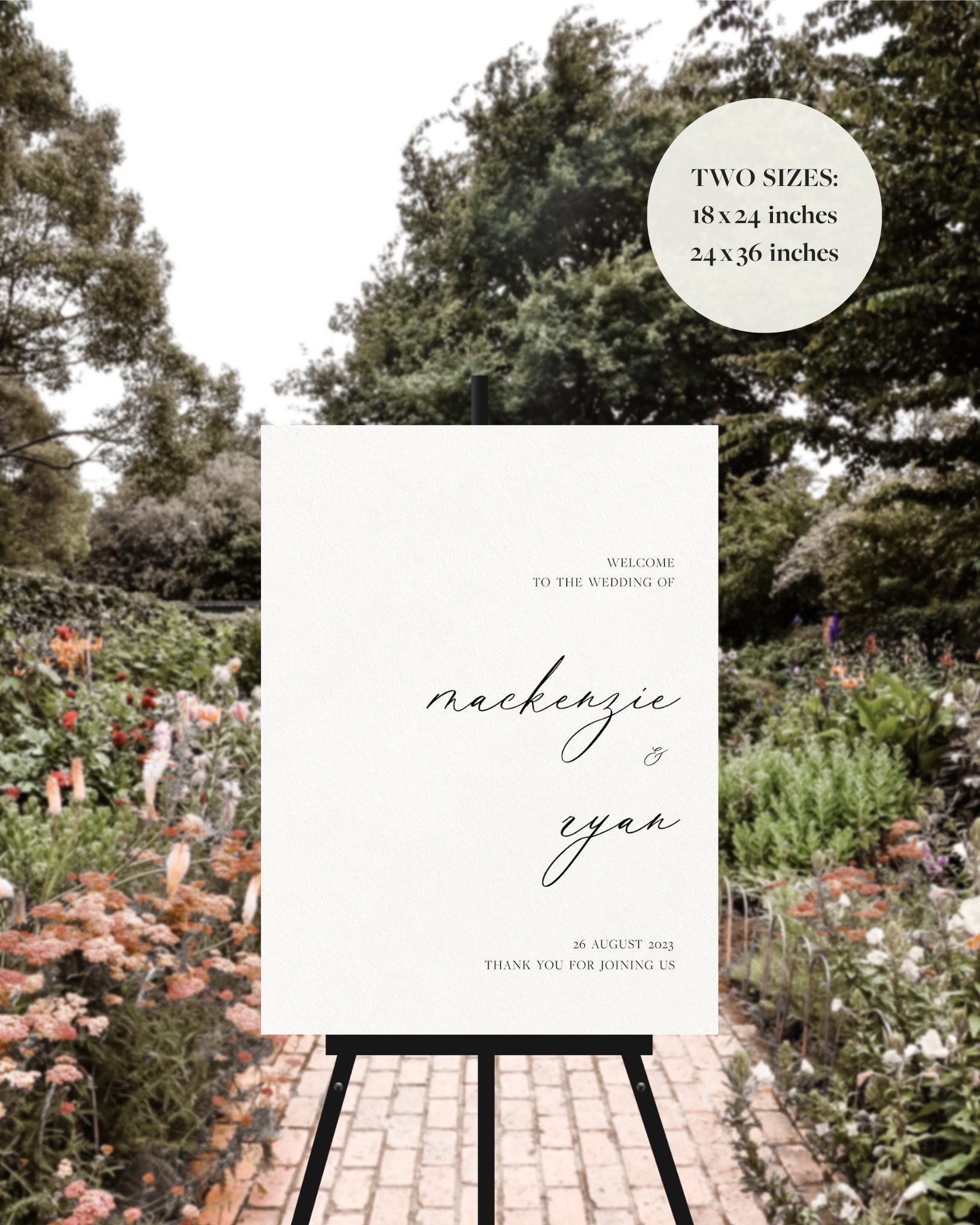 Editable Wedding Welcome Sign, Printable, Downloadable Sign Template ...