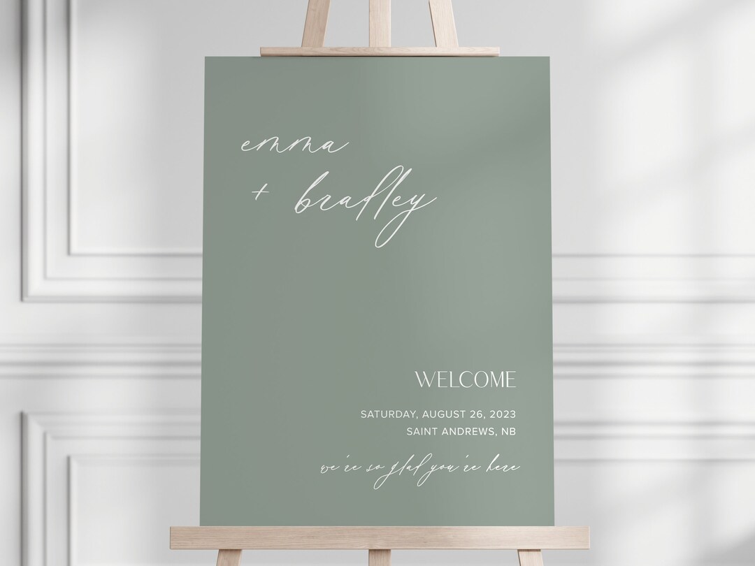 Editable Wedding Welcome Sign, Printable, Downloadable Sign Template ...