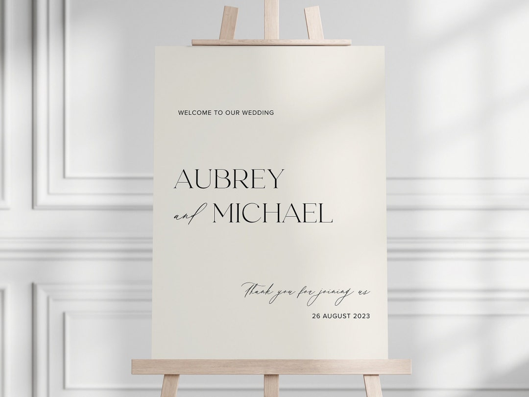 Editable Wedding Welcome Sign, Printable, Downloadable Sign Template ...