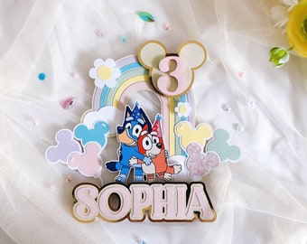 Bluey Cake Topper / Birthday Cake Topper / Kids Cake Topper / Bluey ...