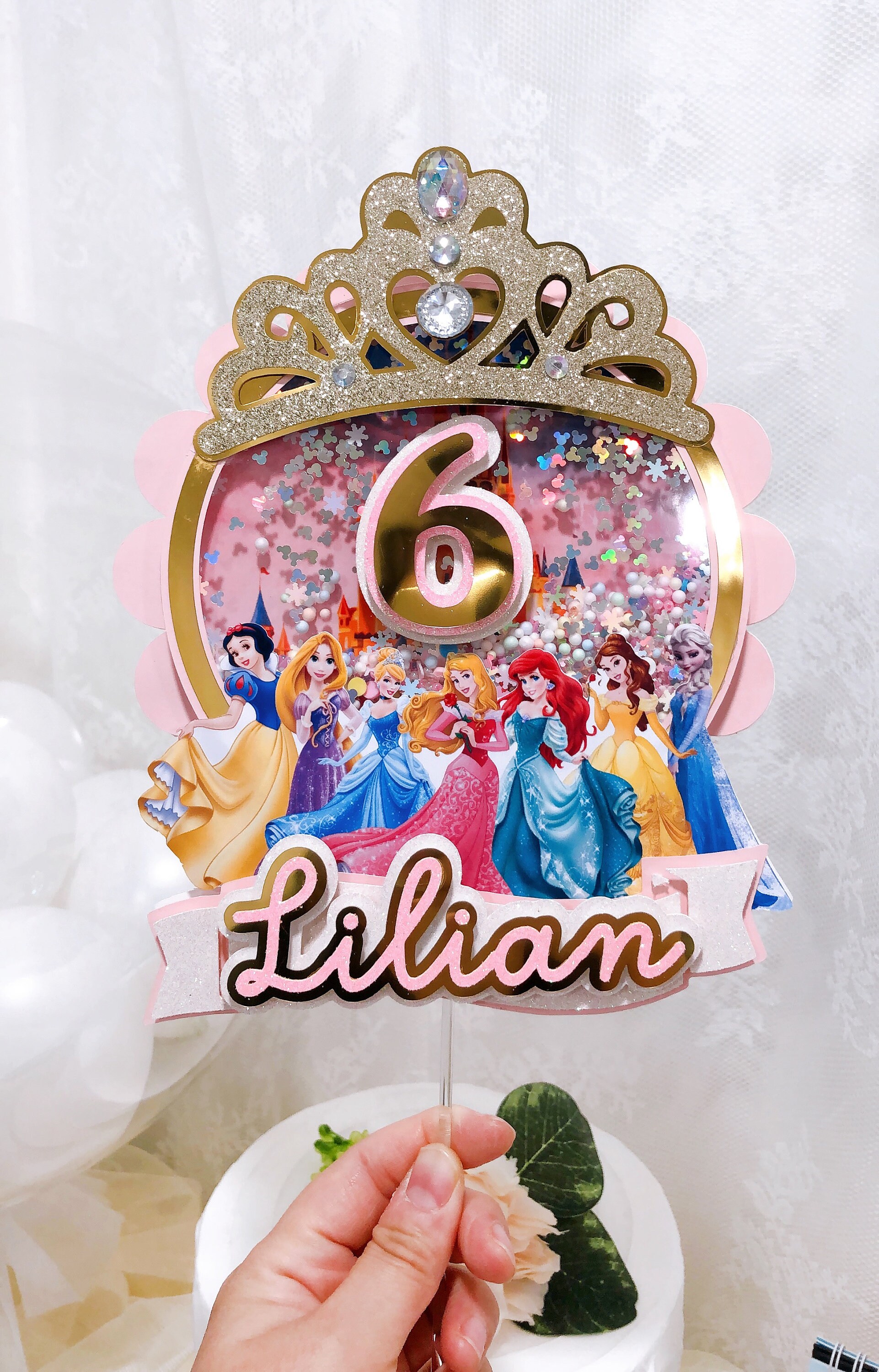 Princess Cake Topper Princess Shaker Cake Topper Princess - Etsy