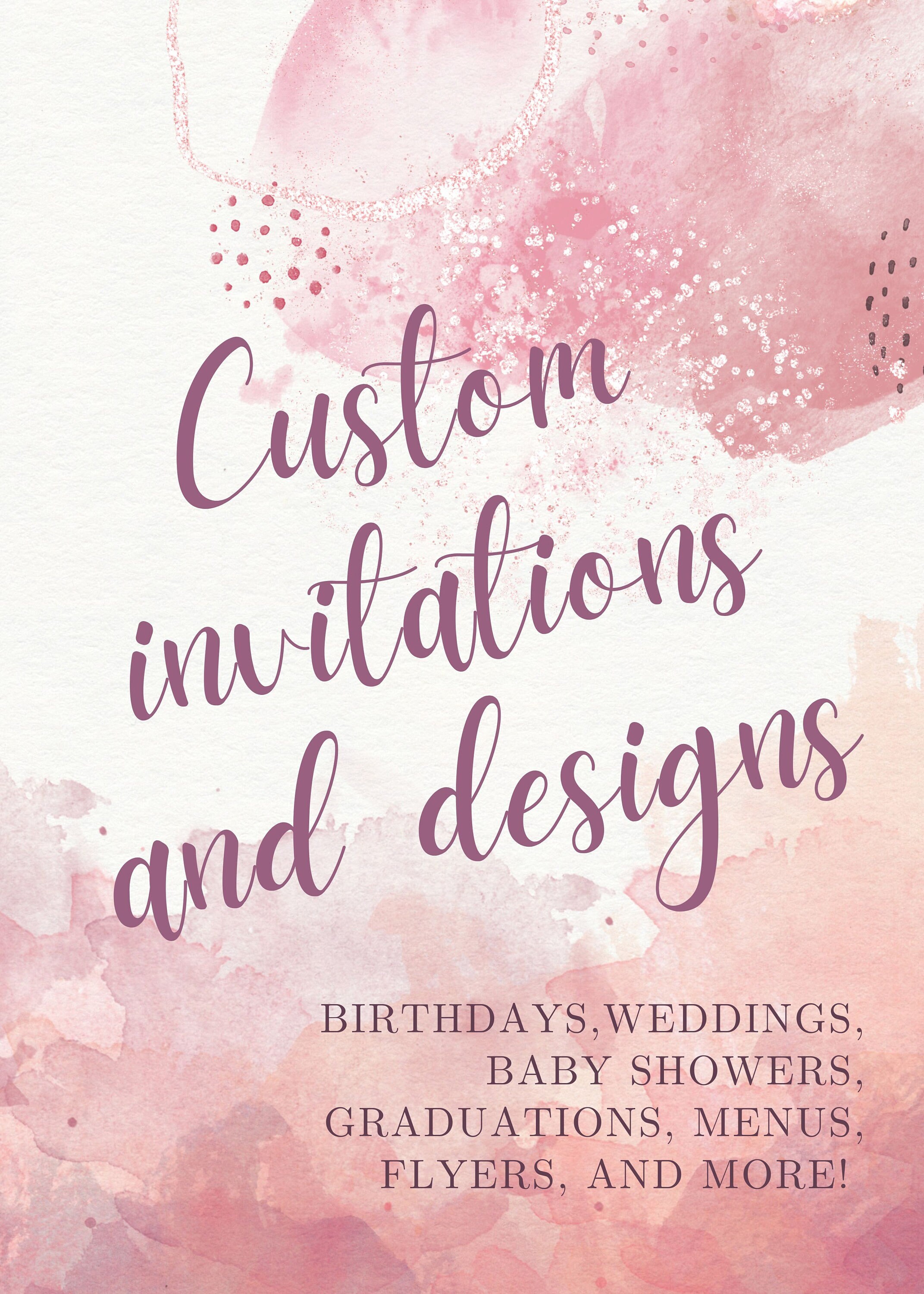 Custom Invitation, Design Digital, Any Invitation You Want, Birthday ...