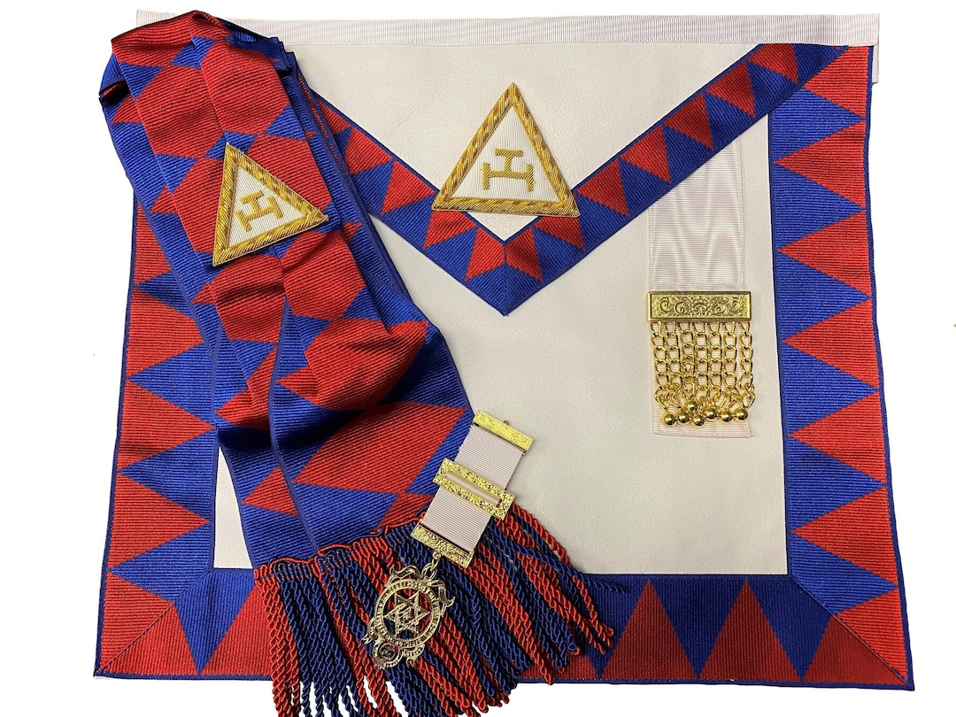 Masonic Royal Arch Regalia Set: Lambskin Apron, Sash & Jewel - Etsy